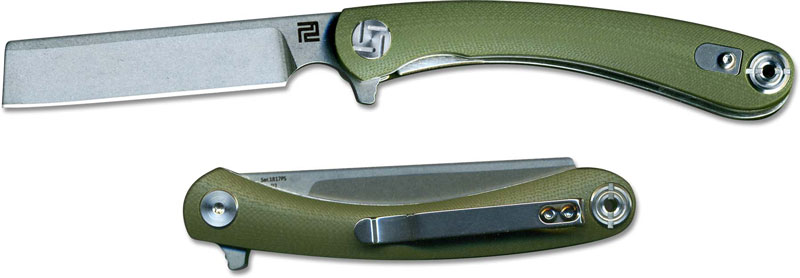 Artisan Orthodox Knife 1817PS-GNC Small Stonewash D2 Razor Style Blade ...