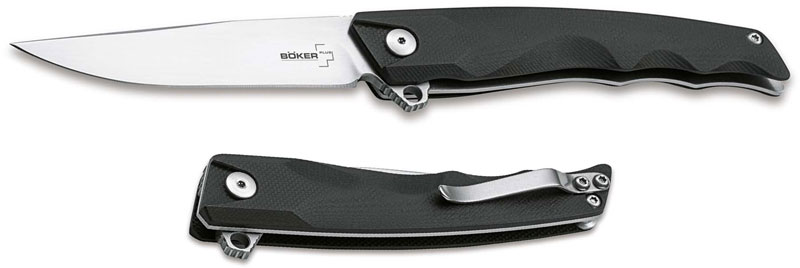 Boker Shade Knife 01BO240 - Satin D2 Clip Point - Black G10 - Flipper ...