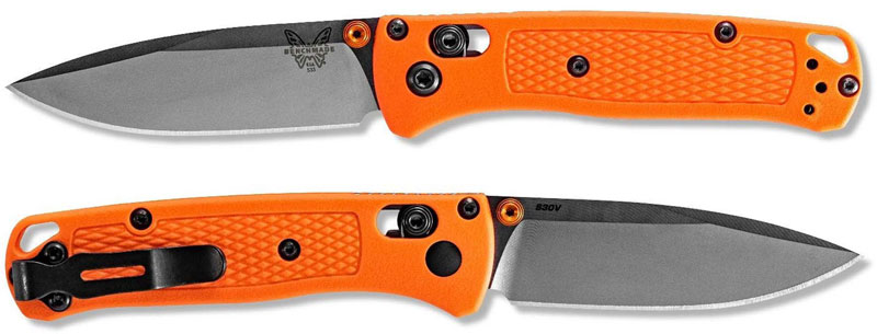 Benchmade Mini Bugout 533 Knife - Satin S30V Drop Point - Orange ... Benchmade Mini Bugout 533 Knife - Satin S30V Drop Point - Orange ...