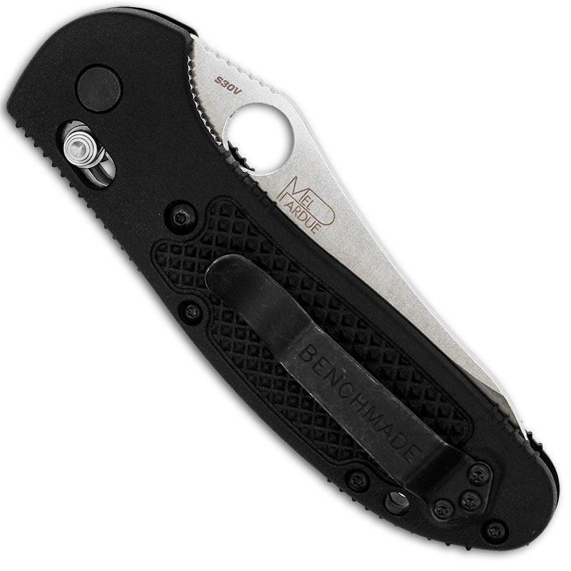 Benchmade 550 Griptilian Knife Mel Pardue S30V Sheepfoot Black GFN AXIS ...