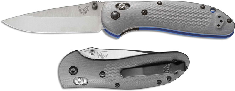 Benchmade G10 Griptilian 551-1 Knife Mel Pardue EDC Drop Point Gray and ...