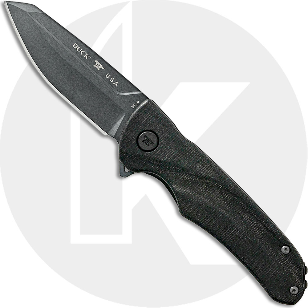 Buck 843 Sprint Ops 0843BKS - Black S30V Reverse Tanto - Black Canvas ...