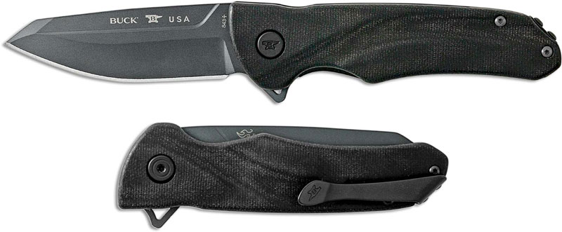 Buck 843 Sprint Ops 0843BKS - Black S30V Reverse Tanto - Black Canvas ...