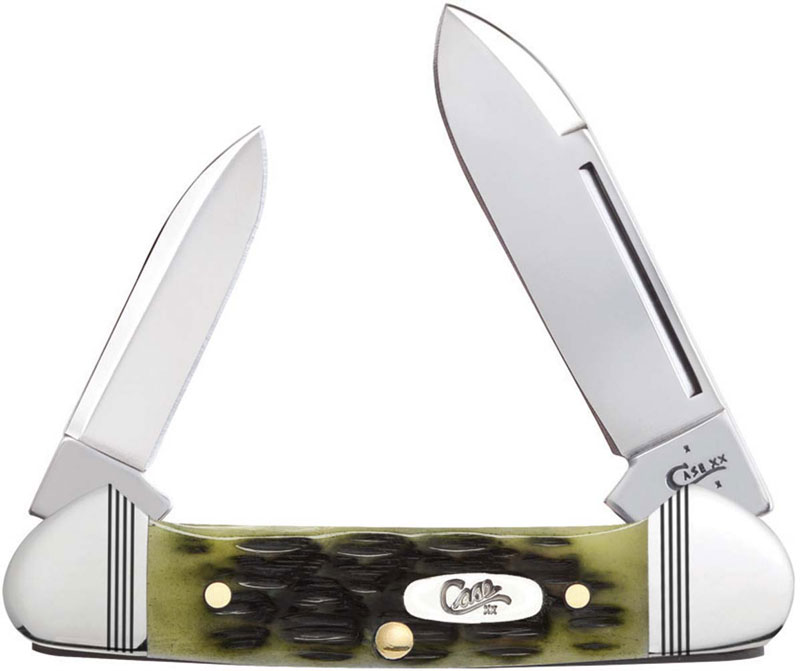 Case Baby Butterbean Knife 22543 Olive Green Bone 62132SS