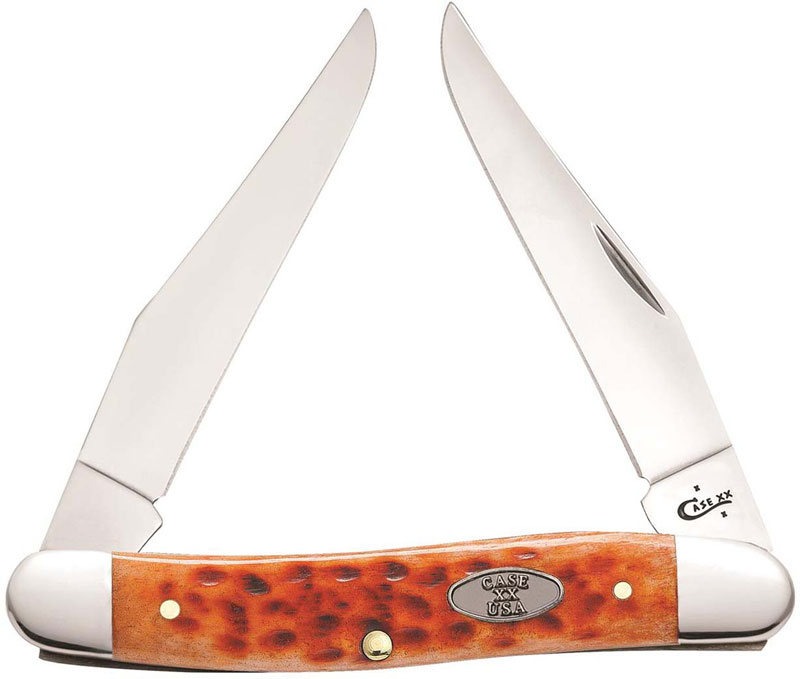 Case Muskrat Knife 23010 Pocket Worn Whiskey Bone CV MUSKRATCV