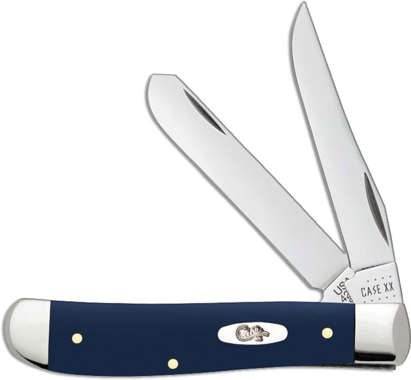 Case Mini Trapper Knife 23613 Navy Blue Synthetic 4207SS