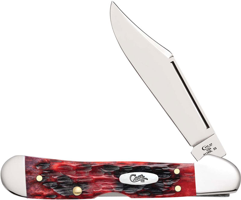 Case Mini CopperLock Knife 27385 Crimson Bone 61749LSS