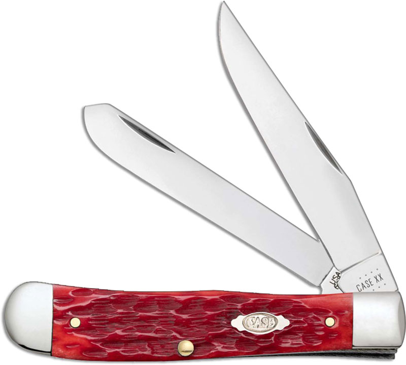Case Trapper with Clip 31957 Dark Red Bone CV 6254CCV