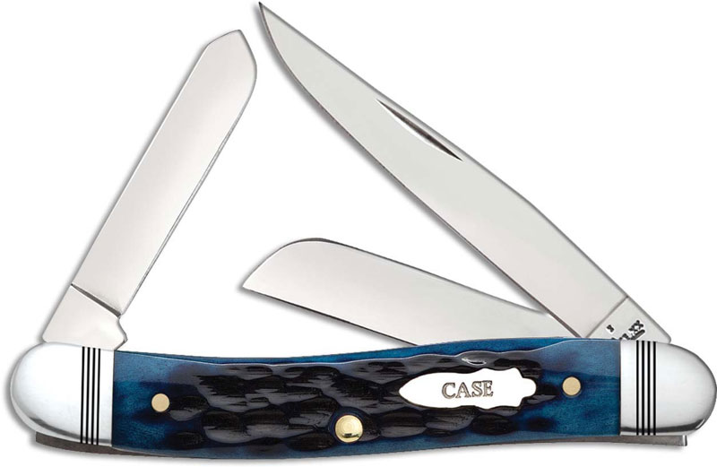 Case Medium Stockman 46662 Standard Jig Ocean Blue Bone 6318SS