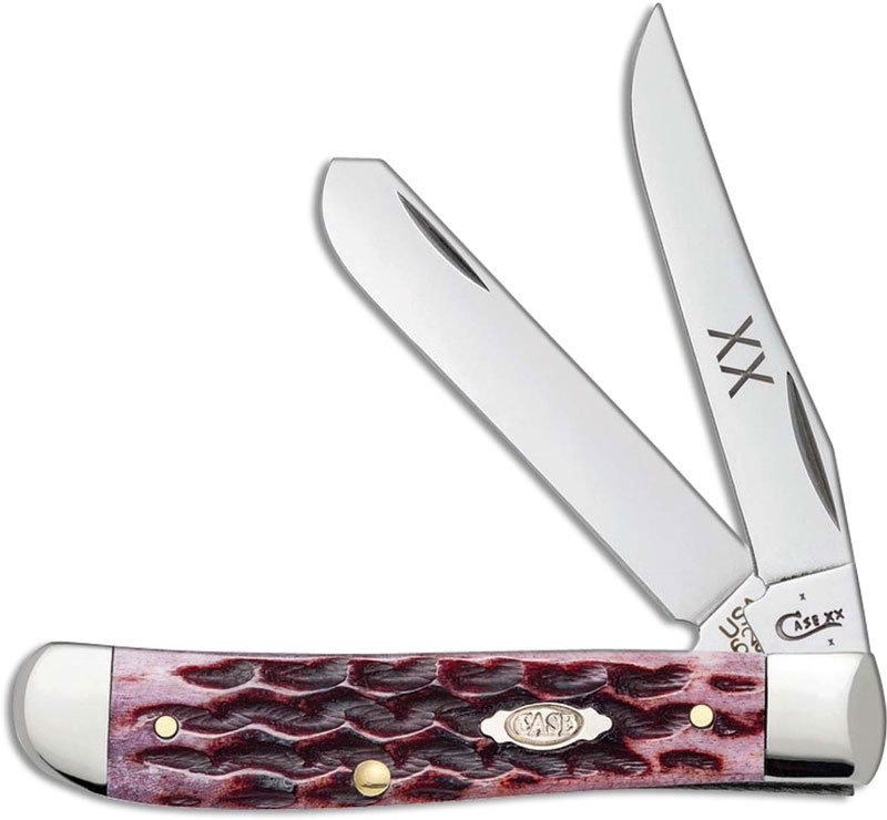 Case Mini Trapper Knife 47521 Cabernet Bone 6207SS