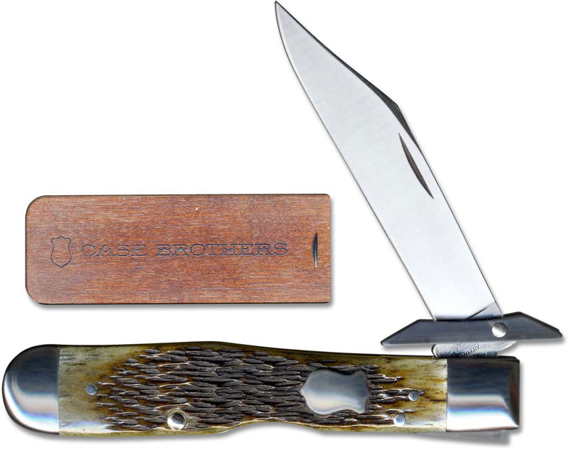 Case Cheetah Knife 05263 - Case Brothers - ATS-34 - Olive Green Bone ...