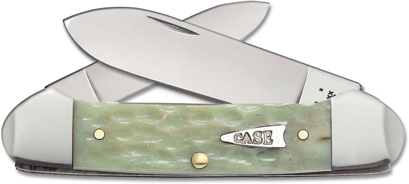 Case 55402 Canoe Knife Mint Green Bone 62131SS