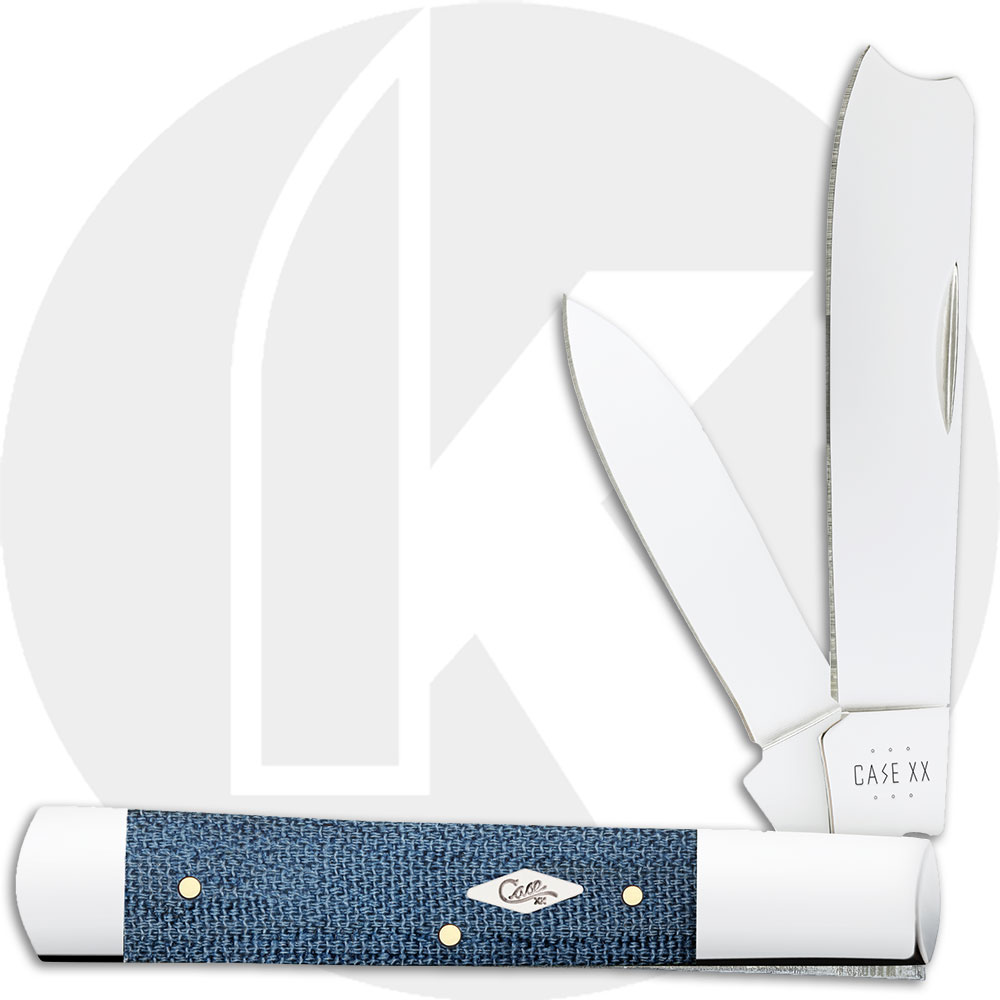 Case XX Razor 60516 Knife - Blue Denim Canvas Laminate - 102005RAZSS