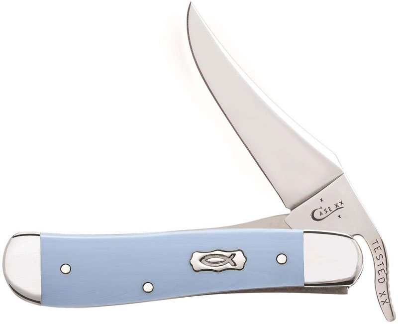 Case RussLock Knife 63541 Ice Blue Ichthus 41953LSS