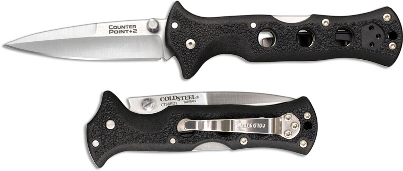 Cold Steel 10ACNC Counter Point 2 Knife 440C Stiletto Style EDC Locking ...