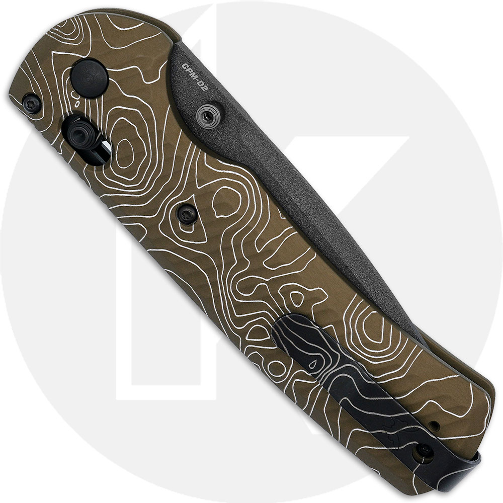 MODIFIED Benchmade Redoubt 430BK + AWT Flat Dark Earth Scales + Topo ...