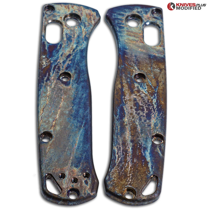 MODIFIED Flytanium Titanium Scales for Benchmade Mini Bugout Knife ...
