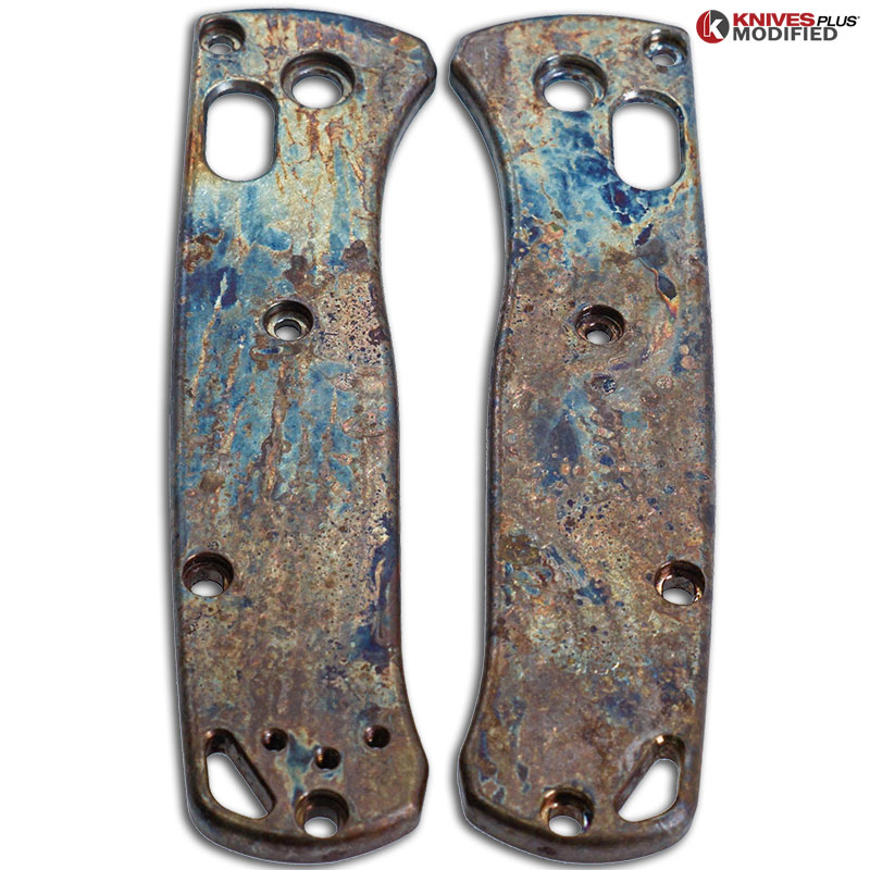 MODIFIED Benchmade Mini Bugout 533BK1 Knife + Titanium Flytanium Scales ...