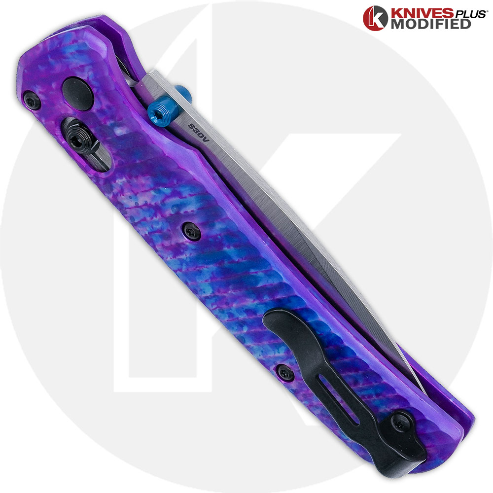 MODIFIED Benchmade Bugout 535 Knife + AWT Archon Custom Anodized Scales