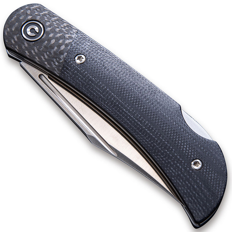 CIVIVI Rustic Gent Knife C914A - Satin D2 Clip Point - Black G10 and ...