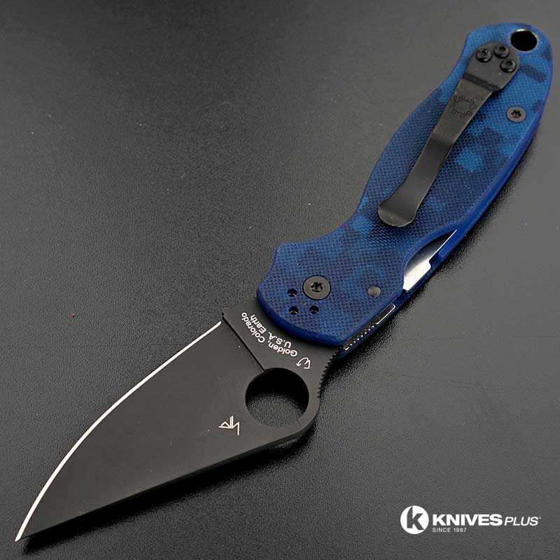 MODIFIED Spyderco Para 3 Knife - Urban Digital Camo - Rit Dyed Handle