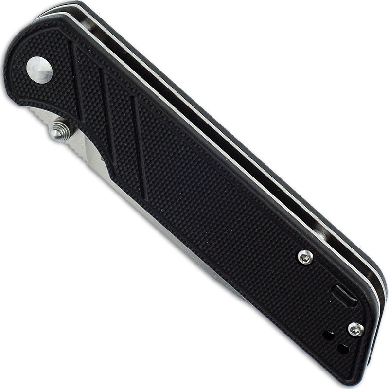 QSP Parrot Knife QS102-A - Satin D2 Spear Point - Black G10 - Liner ...