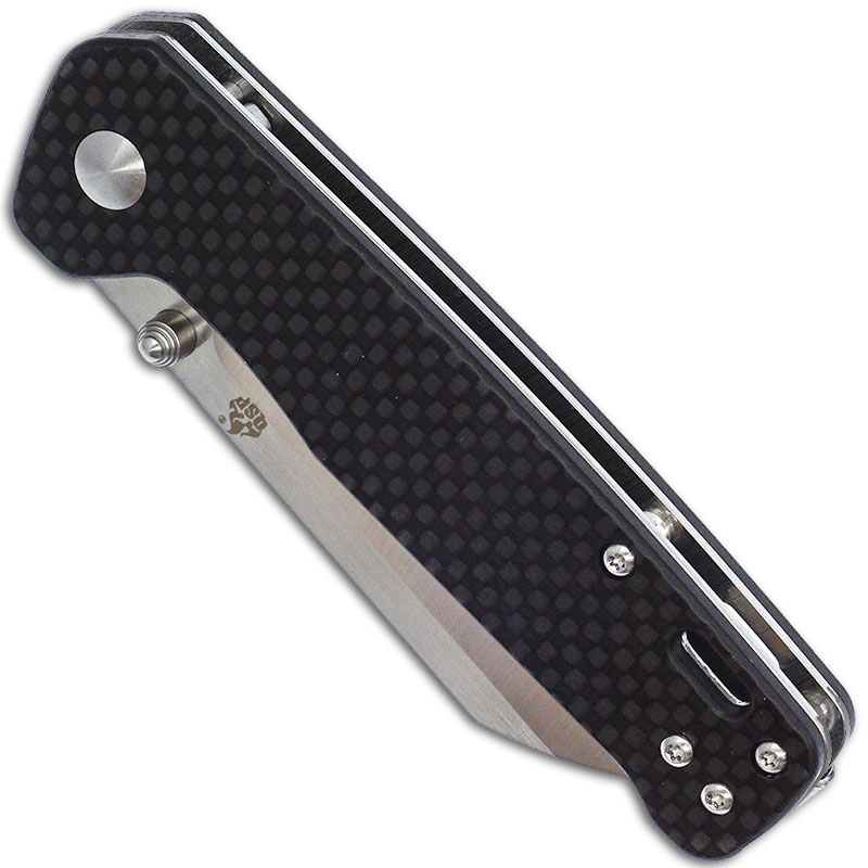 QSP Penguin Knife QS130-E - 2 Tone Satin D2 Sheepfoot - G10 with Carbon ...