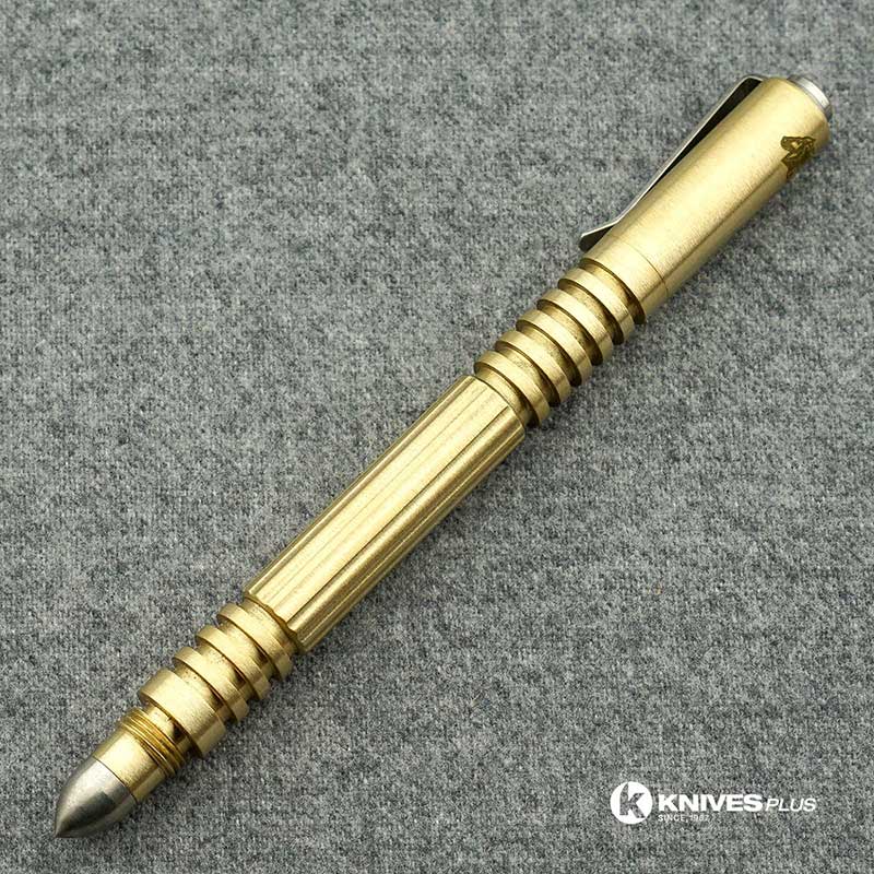 Rick Hinderer Investigator Pen Brass Compact Tactical Pen USA Made