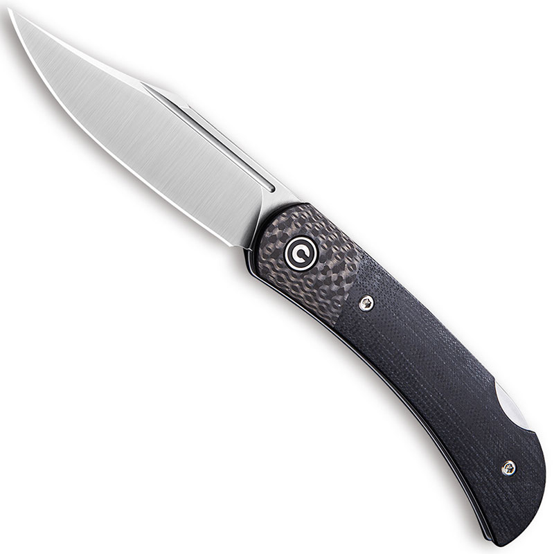 CIVIVI Rustic Gent Knife C914A - Satin D2 Clip Point - Black G10 and ...