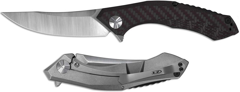 Zero Tolerance 0462 Knife Dmitry Sinkevich Red Gray Carbon Fiber and ...