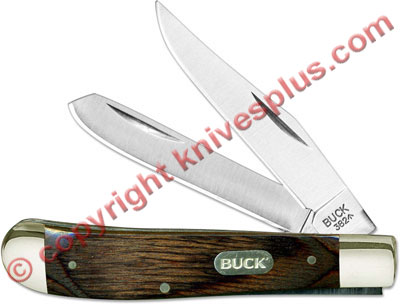 Buck Mini Trapper, Woodgrain Handle, BU-382BRS