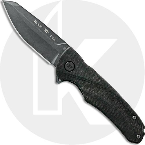 Buck 843 Sprint Ops 0843BKS - Black S30V Reverse Tanto - Black Canvas ...