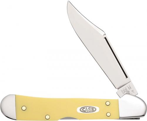 Case Mini CopperLock Knife 30116 Smooth Yellow CV 31749LCV