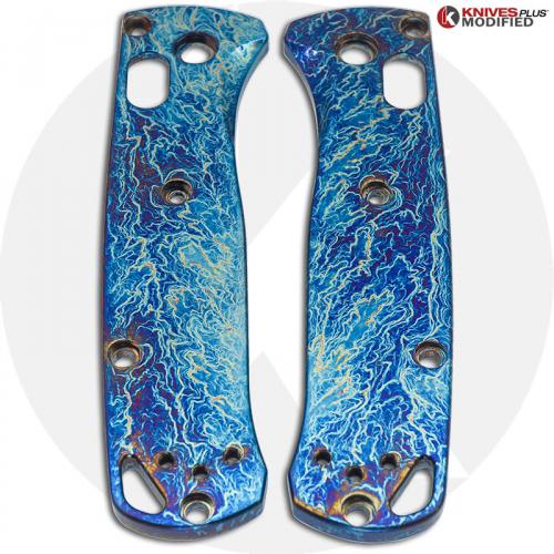 KP Custom Titanium Scales for Benchmade Mini Bugout Knife - Mayhem Finish