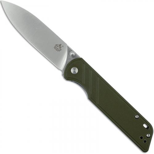 QSP Parrot Knife QS102-B - Satin D2 Spear Point - OD G10 - Liner Lock ...